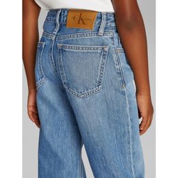 Calvin Klein Jeans M&auml;dchen Weite Jeans &raquo;WIDE LEG RELAXED LW SOFT BLUE&laquo; in blauer Waschung blau 4 (104), N-Gr