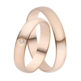 Firetti Kinder Trauring &raquo;Schmuck Geschenk Gold Hochzeit Ehering Trauring "LIEBE"&laquo; Made in Germany, wahlweise mit oder ohne Brillant rosa