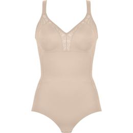 Naturana Damen Body &raquo;Solutions&laquo; V-Ausschnitt, mit Spitze, breite Tr&auml;ger, bequem, elastisch beige 105, Cup B