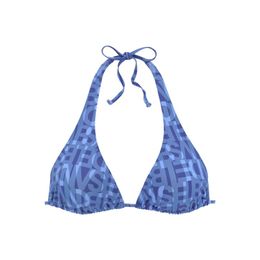 ELBSAND Damen Triangel-Bikini-Top &raquo;Letra&laquo; mit tollem Wording blau 32, Cup A/B