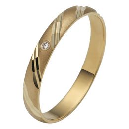 Firetti Unisex Trauring &raquo;Schmuck Geschenk Gold 375 Hochzeit Ehering "LIEBE"&laquo; Made in Germany, wahlweise mit oder ohne Brillant gold