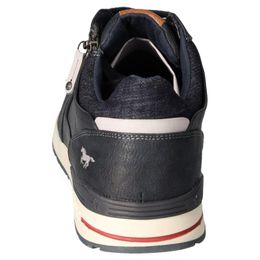 Mustang Shoes Herren Sneaker , Freizeitschuh, Schn&uuml;rschuh mit Au&szlig;enrei&szlig;verschluss blau 41