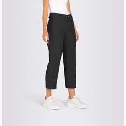 MAC Damen MAC Leinenhose &raquo;NORA cropped&laquo; Sommerhose temperaturausgleichend und angenehm auf der Haut schwarz 46, N-Gr