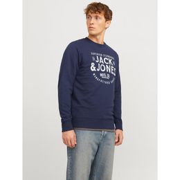 Jack & Jones JACK & JONES Sweatshirt »JJJEANS SWEAT O-NECK« Navy Blazer S S Sweater von Jack & Jones