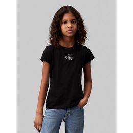 Calvin Klein Jeans M&auml;dchen T-Shirt &raquo;MICRO MONOGRAM TOP&laquo; f&uuml;r Kinder bis 16 Jahre schwarz 6 (116)