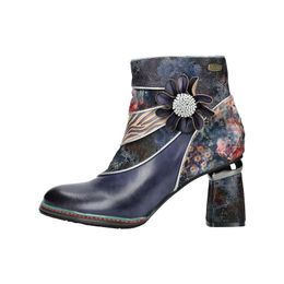 Laura Vita Damen Laura Vita High-Heel-Stiefelette &raquo;Laura Vita Stiefelette Leder/Textil&laquo; blau 39