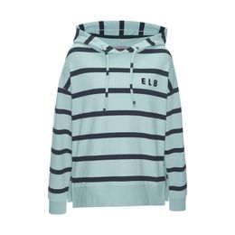 ELBSAND Damen Kapuzensweatshirt, mit Logoprint blau XL (42)