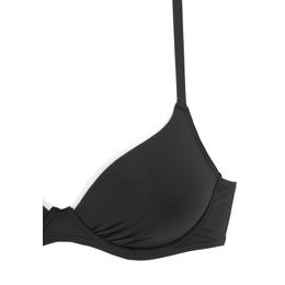 Vivance Damen B&uuml;gel-Bikini-Top &raquo;Lorena&laquo; mit kontrastfarbenem Piping schwarz 36, Cup C