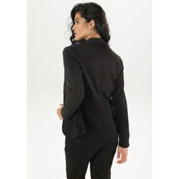 Aniston Selected Damen Aniston SELECTED Kurzblazer mit kleinen Quadraten orange 36