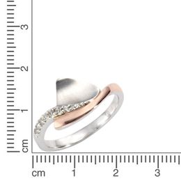 ZEEme Damen Fingerring &raquo;Silber 925 zweifarbig mit Zirkonia wei&szlig;&laquo; wei&szlig;