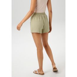 Aniston Casual Damen Aniston CASUAL Shorts mit H&auml;kel-Applikationen verziert gr&uuml;n 40, N-Gr
