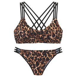 Bruno Banani Damen Bustier-Bikini mit kontrastfarbigen Details 34, Cup C/D