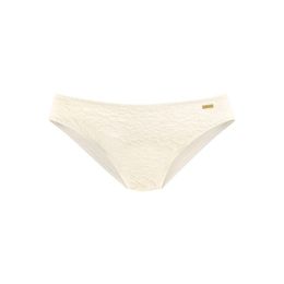 Buffalo Damen Bikini-Hose &raquo;Bubble&laquo; mit floralem Strukturmuster beige 42, N-Gr