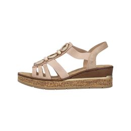 Rieker Damen Keilsandalette &raquo; Sandalen Lederimitat&laquo; rosa 37