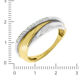Celesta Damen Celesta Fingerring &raquo;375/- Gelbgold/Wei&szlig;gold Zirkonia&laquo; bunt
