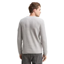 Tom Tailor Herren Tom Tailor Rundhalspullover mit Rippb&uuml;ndchen 3XL