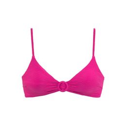 Sunseeker Damen Triangel-Bikini-Top &raquo;Loretta&laquo; mit Strukturmuster pink 34, Cup C/D