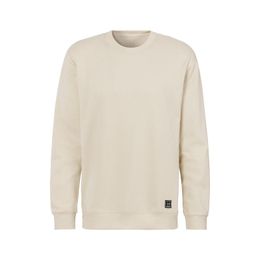 John Devin Herren Sweatshirt, Langarm, Pullover mit Rundhals, Baumwollmischung beige S (44/46)