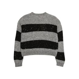 Vero Moda Girl Pullover 'VMSparkle' M&auml;dchen Gr&ouml;&szlig;e 158/164 graumeliert / schwarz