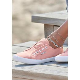 Lascana Damen Lascana Sneaker Slipper, Halbschuh bequem zum Reinschl&uuml;pfen VEGAN rosa 38