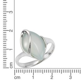 Vivance Damen Fingerring &raquo;925/- Sterling Silber Aqua Achat&laquo; wei&szlig;