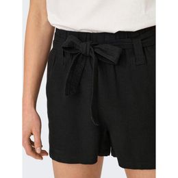 Only Damen Only Shorts &raquo;ONLCARO HW LINEN BL BELT SHORTS CC PNT&laquo; mit Leinen schwarz XL (42), N-Gr