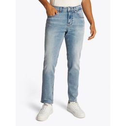 Tommy Jeans Herren Slim-fit-Jeans &raquo;Austin Slim Tapered&laquo; zum Kn&ouml;chel hin schmaler werdende Jeans mit mittlerer Leibh&ouml;he blau 34, L&auml;nge 34