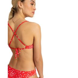 Roxy Damen Bandeau-Bikini-Top &raquo;Pt Beach Classics&laquo; rot M, Cup B