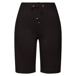 Lascana Damen Lascana Shorts mit G&uuml;rtelschlaufen und Bindeband, Loungewear schwarz 32, N-Gr