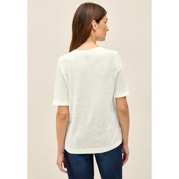 Cecil Damen T-Shirt mit tonalem Print wei&szlig; XL (44)