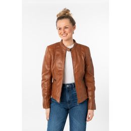 Mauritius Damen Lederjacke &raquo;MWKeili&laquo; mit Stehkragen & Drucker M Trachtenmode