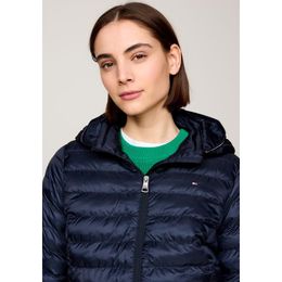 Tommy Hilfiger Damen Steppjacke &raquo;LW PADDED GLOBAL STRIPE JACKET&laquo; Global Serie TH WOMEN, mti Global Stripe an der Kapuze blau XL (42)