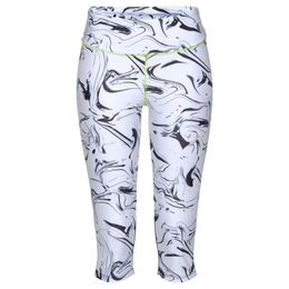 active by Lascana Lascana Active Damen LASCANA ACTIVE Caprileggings &raquo;White Marble&laquo; Sporthose mit Mesheins&auml;tzen schwarz 32/34, N-Gr