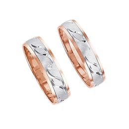 Firetti Kinder Trauring &raquo;Schmuck Geschenk Gold 375 Hochzeit Ehering Trauring "LIEBE"&laquo; Made in Germany, wahlweise mit oder ohne Brillant rosa