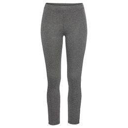 Lascana Damen Lascana Leggings mit Pepita Muster schwarz-wei&szlig; 36/38, N-Gr