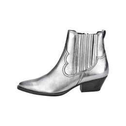 Paul Green Damen Bikerboots &raquo; Stiefelette Nappaleder&laquo; silber 38