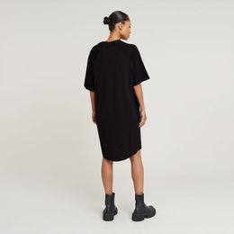 G-Star Raw G-Star Damen G-STAR Shirtkleid &raquo;Saddle sl loose t dress wmn&laquo; Eingrifftaschen mit Logo Stickerei schwarz L, N-Gr