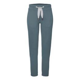 ELBSAND Damen Sweathose mit Logodruck hinten, Jogginghose mit Kordelzug und Taschen blau XL (42), N-Gr