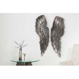 Riess Ambiente Riesige Wanddekoration FALLEN ANGEL 65cm Engelsflügel im asymmetrischen Design Riess-Ambiente Glamour