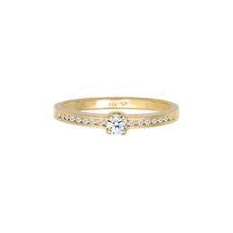 Elli DIAMONDS Damen Elli DIAMONDS Verlobungsring &raquo;Diamant Wei&szlig; Brillantschliff (0.18 ct) 585 Gelbgold&laquo; gold