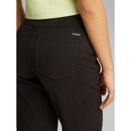 Calvin Klein Jeans Damen Stretch-Hose &raquo;STRETCH HIGH RISE STRAIGHT PANT&laquo; aufgesetzte Taschen, 1-Knopf-Form schwarz 25, N-Gr