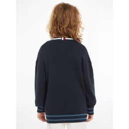 Tommy Hilfiger Jungen Strickjacke &raquo;H CARDIGAN SWEATER&laquo; Kinder bis 16 Jahre mit Logopatch blau 16 (176)