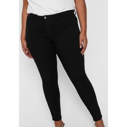 Only Carmakoma Damen Only CARMAKOMA Skinny-fit-Jeans &raquo;CARTHUNDER REG PUSH UP SK DNM&laquo; schwarz 54, L&auml;nge 32