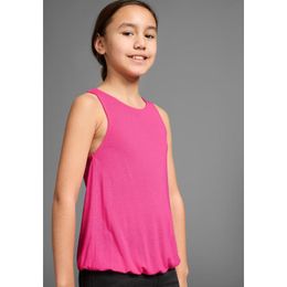 Kidsworld M&auml;dchen Kidsworld Tanktop &raquo;Viskose - Top,&laquo; mit Spitzeneinsatz im R&uuml;cken pink 152/158