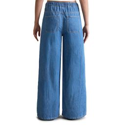 Marc O'Polo Marc O'polo Denim Damen Marc O'Polo DENIM Weite Jeans High Waist, elastischen Bund mit Tunnelzug, mit Leinenanteil blau 25, L&auml;nge 32