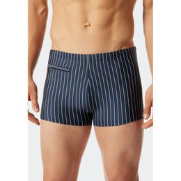 Schiesser Herren Badeshorts &raquo;Nautical Casual&laquo; Innenslip, kleine Tasche mit RV, gestreift blau 7, N-Gr