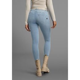 Arizona Damen Skinny-fit-Jeans &raquo;Ultra Stretch&laquo; skinny-fit, betonte Taille, shaping-Effekt, high Waist blau 52, N-Gr