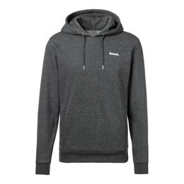 Bench. Loungewear Herren Hoodie, Sweatshirt mit Kapuze und seitlichen Taschen, Baumwollmischung grau 48/50 (M)