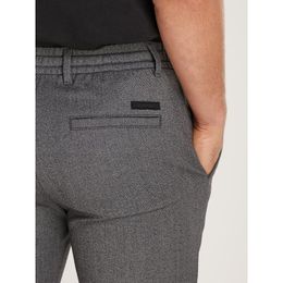 Calvin Klein Herren Relaxhose &raquo;WOOL-BLEND-STRETCH S&P JOGGER&laquo; mit Kordelzug schwarz-wei&szlig; 33, L&auml;nge 32