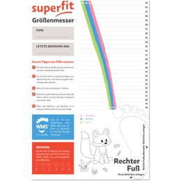 Superfit M&auml;dchen Klettschuh &raquo;SUPIES WMS: mittel&laquo; Sneaker, Freizeitschuh im Retro Look, Gr&ouml;&szlig;enschablone zum Download blau 23